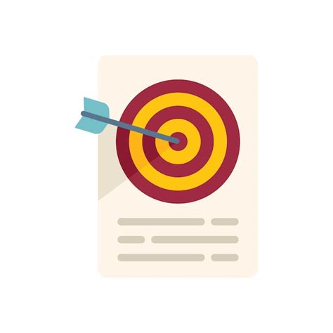 Premium Vector Target Project Icon Flat Vector Business Test Work