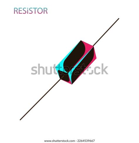 Resistor Industrial Resistor Radio Component Schema Stock Vector Royalty Free