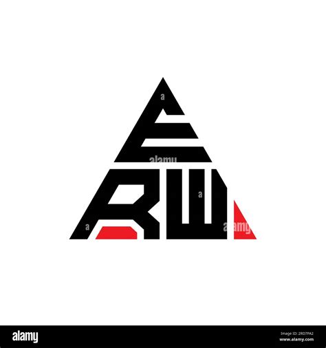 Erw Triangle Letter Logo Design With Triangle Shape Erw Triangle Logo