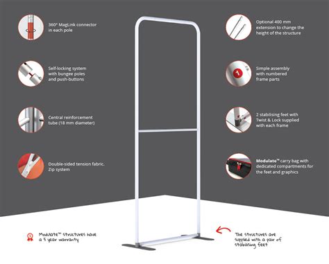 Modulate Fabric Displays Magnetic Fabric Display Stands