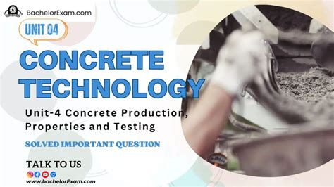 Aktu Btech Concrete Technology Important Unit 4 Concrete Production