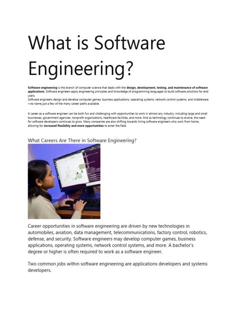 What Is Software Engineering Pdf Programmer Software Engineering