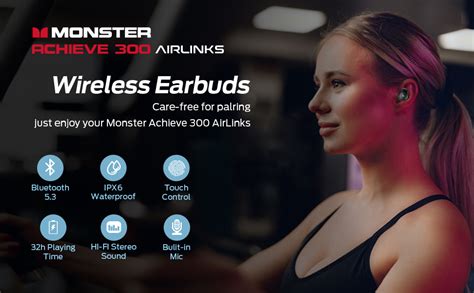 Amazon.com: Monster Wireless Earbuds, Touch Control Bluetooth Earphones ...