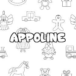 Coloriage prénom APPOLINE Sans Dépasser