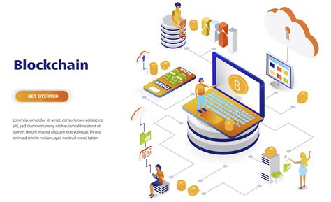 Premium Vector Blockchain Modern Flat Design Isometric Concept