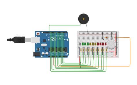 Circuit Design Sensor De Gás Tinkercad