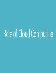 The Role Of Cloud Computing In IoT Benefits Integration And Course Hero