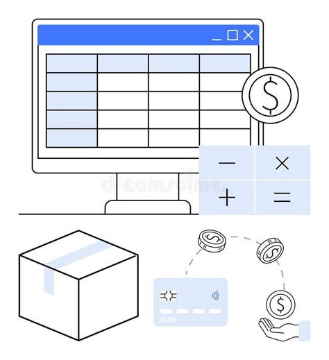 e commerce transaction and financial management illustrated with