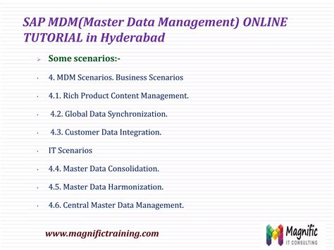 Sap Mdm Online Training Tutorial In Mumbai PPT