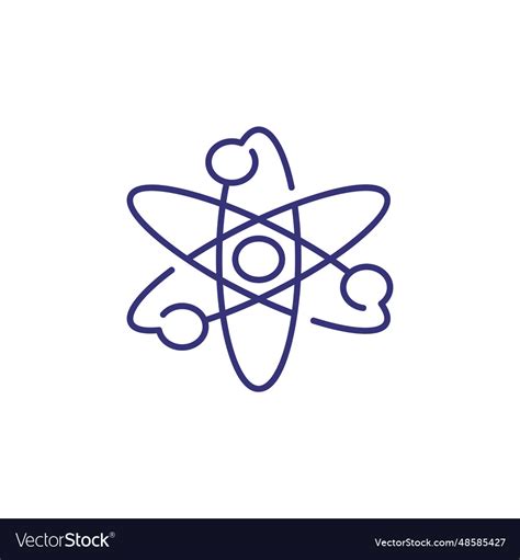 Science Line Icon Royalty Free Vector Image Vectorstock