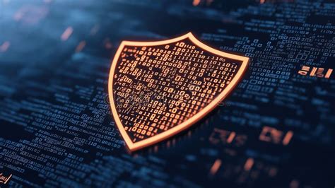 Data Shield Made Of Binary Code Digital Protection Cyber Defense