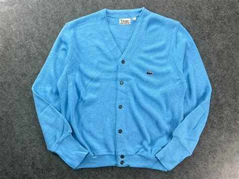 【目立った傷や汚れなし】wh245 希少 Usa製 70s Vintage Izod Lacoste アイゾッド ラコステ カーディガン