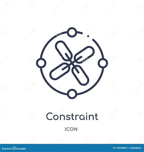 Linear Constraint Icon From Geometric Figure Outline Collection Thin