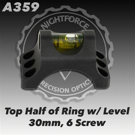 Nightforce Scope 30mm 6 Screw Top Half Of Ring With Level A359 Ebay