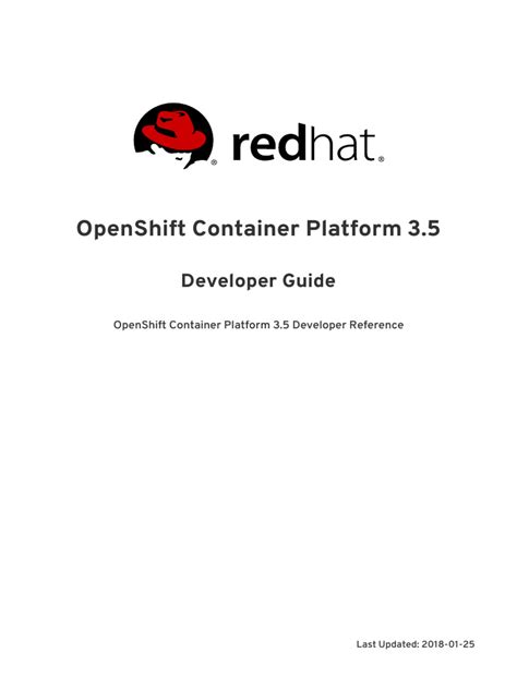 Openshift Container Platform 35 Developer Guide En Us Pdf Creative Commons License