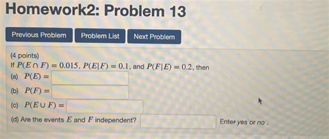 Solved Homework2 Problem 13 Previous Problem Problem List