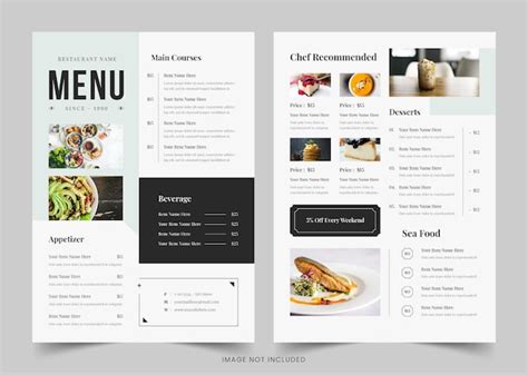 Premium Vector A Menu For The Menu Of The Restaurant Called Cookbook