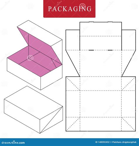 Vector Illustration Of Box Package Template Stock Vector Illustration Of Paper Glue 148592452
