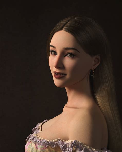 Dd Emma Hd Warm Light Across Her Shoulders 3d Render