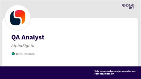 Qa Analyst Vagas 100 Remotas