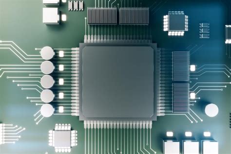 Premium Photo Cpu Microchip On Motherboard