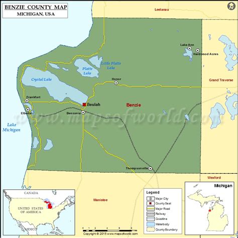 Benzie County Michigan Map Oconto County Plat Map
