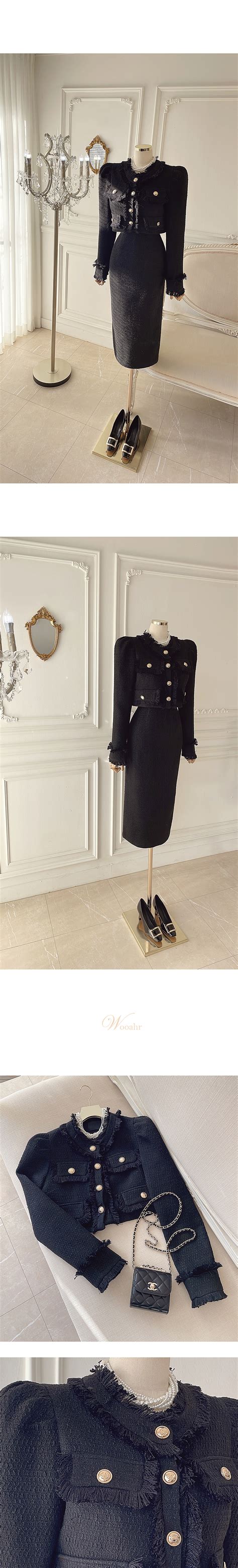 에리카 트위드 롱투피스 결혼식 하객룩 데이트룩 오피스룩 파티룩 상견례룩 브라이덜샤워 돌잔치 정장원피스 오피스룩자켓 크롭자켓 트위드투피스 트위드원피스 트위드자켓 트위드스커트