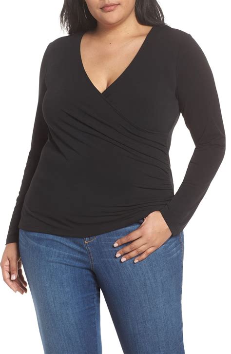 Halogen® Surplice Knit Top Available At Nordstrom Fashion Rectangle