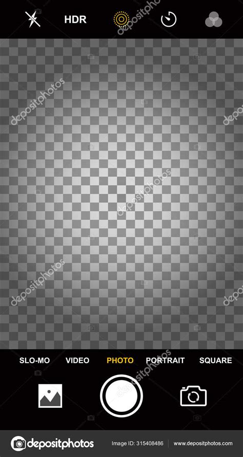 Smartphone Camera Viewfinder Template Camera Recording Vector