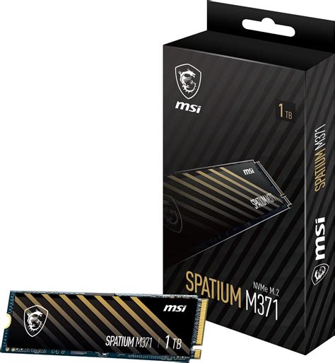 Amazon MSI SPATIUM M371 NVMe M 2 1TB Internal SSD PCIe Gen3 NVMe