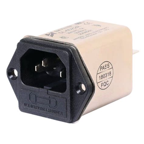 P A IEC INLET SOCKET WITH FUSED EMI FILTER A