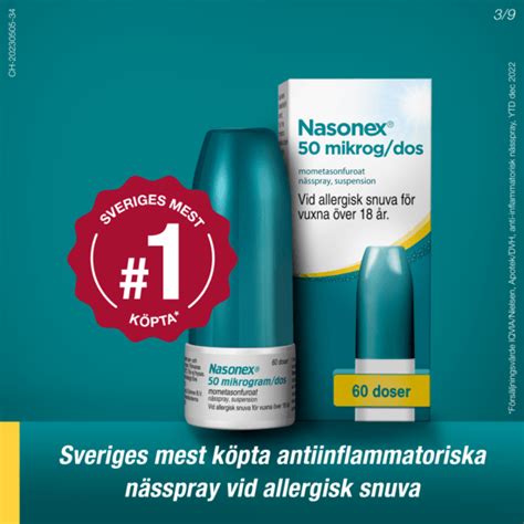 Köp Nasonex Nässpray Suspension 50 Mikrogramdos 60 Doser På
