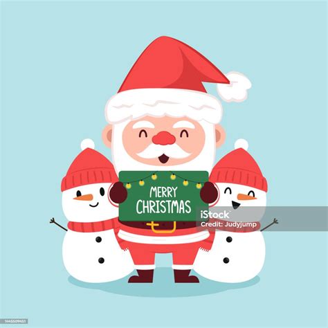 메리 크리스마스와 새해 복 많이 받으세요 2022 인사말 카드 산타 클로스 만화 귀여운 크리스마스 마스코트입니다 12월에 대한 스톡 벡터 아트 및 기타 이미지 Istock