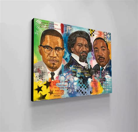 The Big 3 Malcolm X Federick Douglas And Mlk 2023 Modern Pop Art C