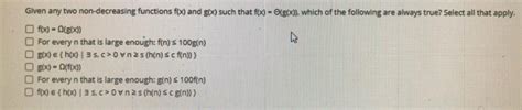 solved given any two non decreasing functions fx and g x