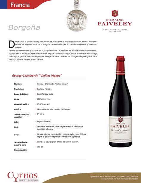 Gevrey Chambertin Vieilles Vignes Cyrnos