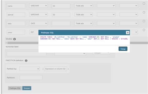 DB Memahami Pembuatan Basis Data DB Via Phpmyadmin