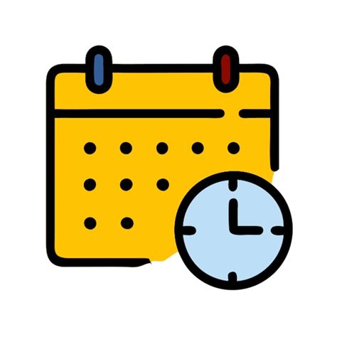 Time Clock Calendar Icon Broken Line Premium AI Generated Vector