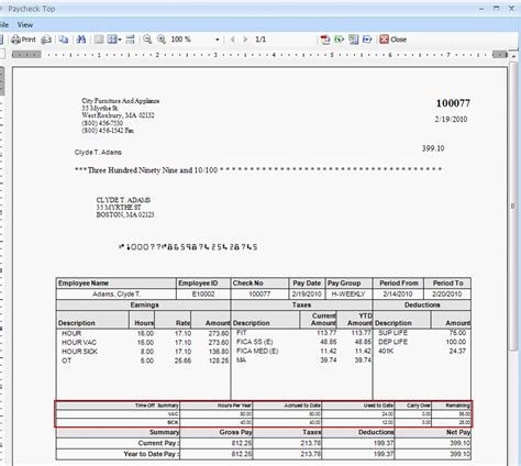 Payroll Show Time Off Accrual Info On Pay Stubs