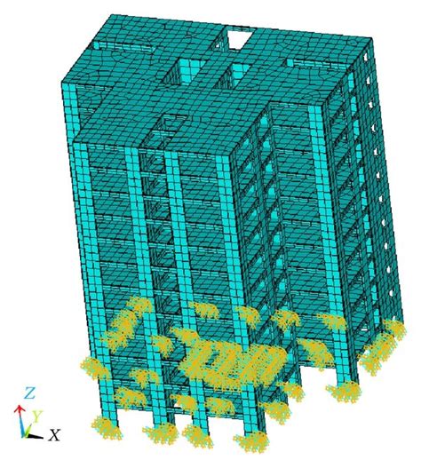 3d Finite Element Model Of The Test Structure Download Scientific
