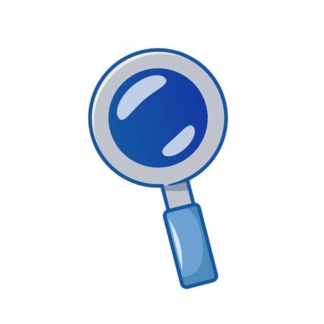 Ilustración De Logotipo De Icono De Lupa Plana Vector Premium
