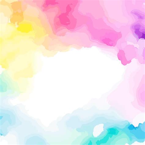 Fondo De Textura De Acuarela De Arco Iris Vector Premium