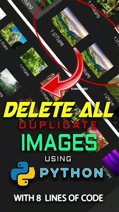 Delete All Duplicate Images Using Python Youtube