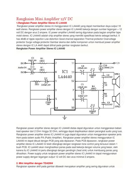 Skema Amplifier Mini 12v