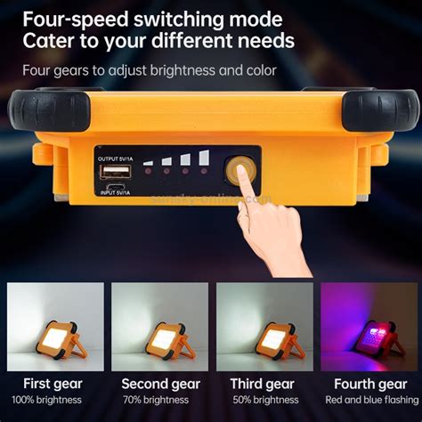 50w 32 Led 태양 광 휴대용 캠핑 라이트 마그네틱 조명 비상등 4 단계 밝기 및 전원 은행 및 배터리 표시기
