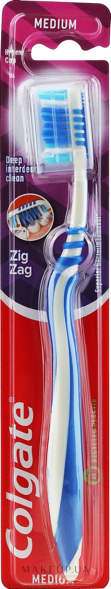 Зубная щетка "Зигзаг плюс" средней жесткости №2, серо-синяя - Colgate ...