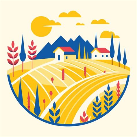 Field Vector Illustration Flat 2 Premium Ai Generated Vector