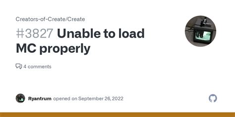 Unable To Load MC Properly Issue Creators Of Create Create GitHub