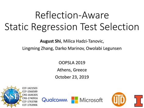 Ppt Reflection Aware Static Regression Test Selection Powerpoint Presentation Id8948736