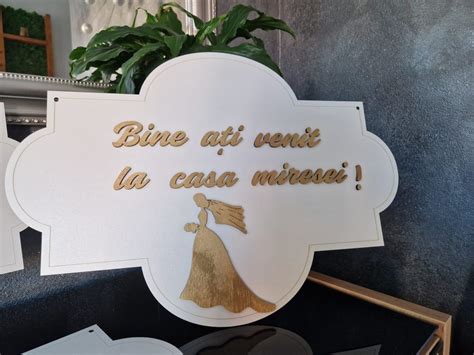 Panou Bine ați venit Model mireasă 40x25cm 4MAtelier
